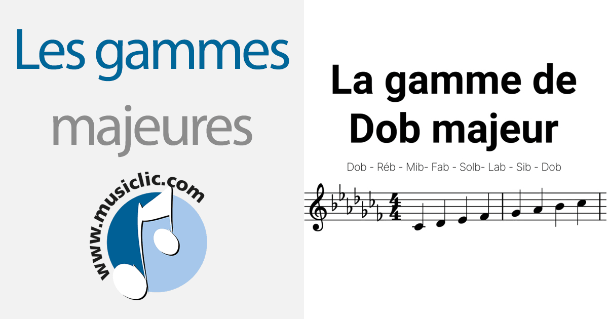 Gamme de Do bémol majeur - Cours de solfège - Musiclic