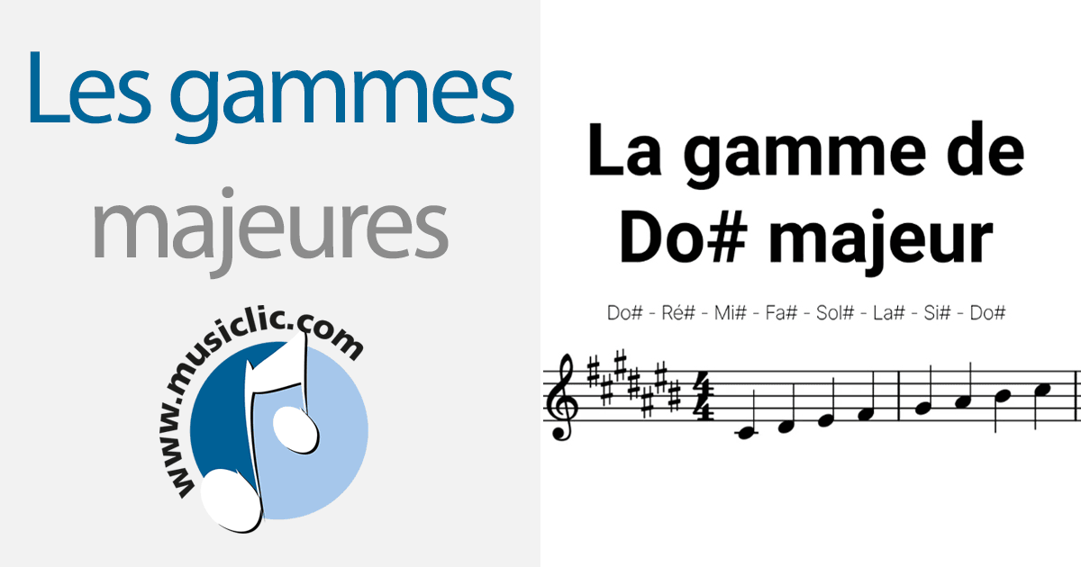 Gamme de Do dièse majeur - Cours de solfège - Musiclic
