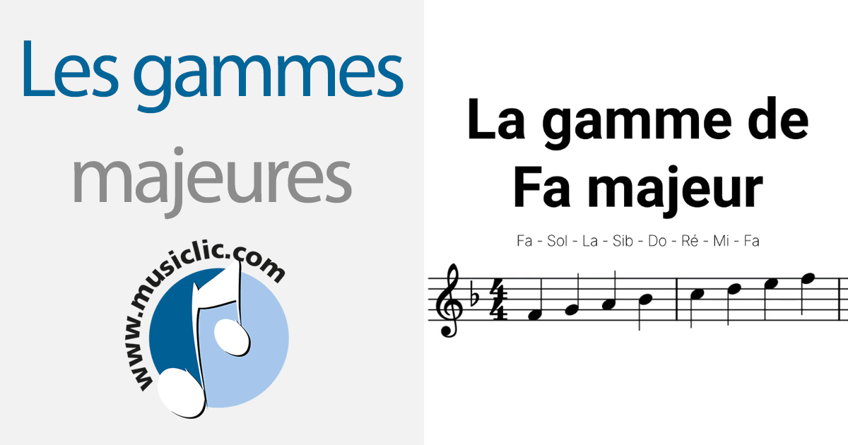 Gamme de Fa majeur - Cours de solfège - Musiclic