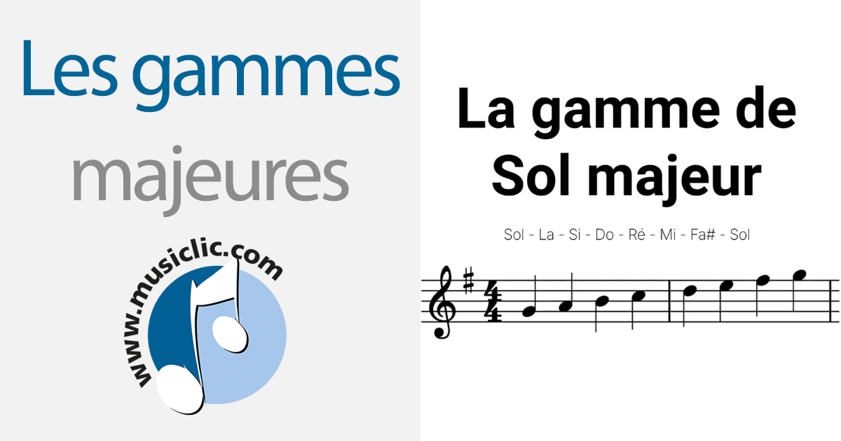 Gamme de Sol majeur - Cours de solfège | Musiclic